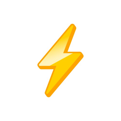 Cartoon lightning icon Royalty Free Vector Image