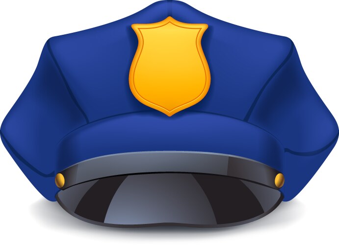 Police cap Royalty Free Vector Image - VectorStock