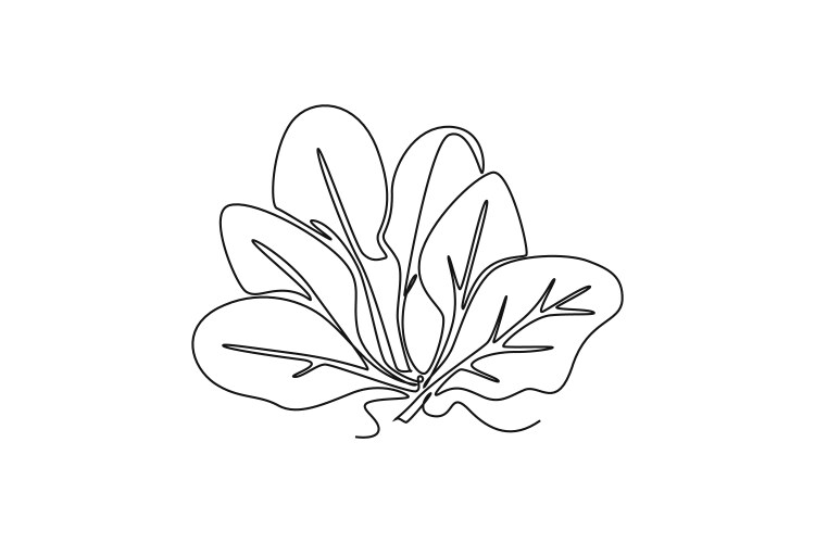 Continuous one line drawing whole healthy Vector Image