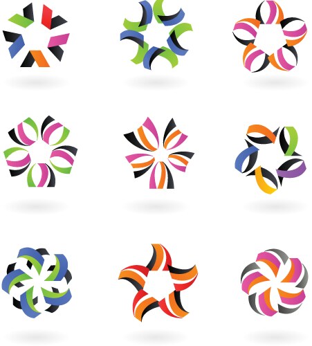 Biggest collection of logos stars Royalty Free Vector Image