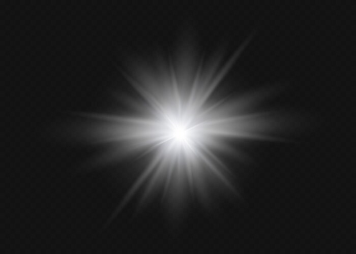 White light beam transparent effect Royalty Free Vector