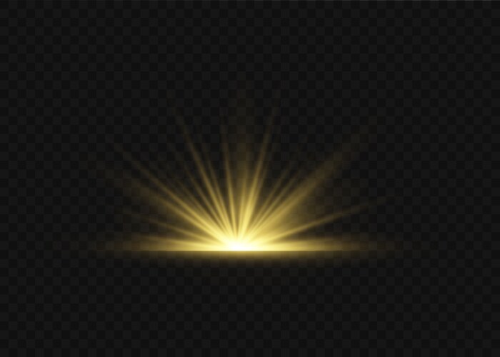 Sun ray light Royalty Free Vector Image - VectorStock
