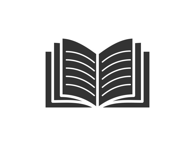 A library theme icon with book Royalty Free Vector Image