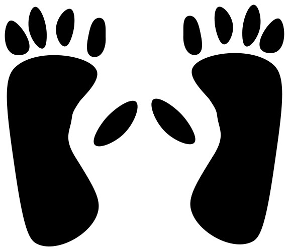 Monkey Foot Print Vector Images (over 250)