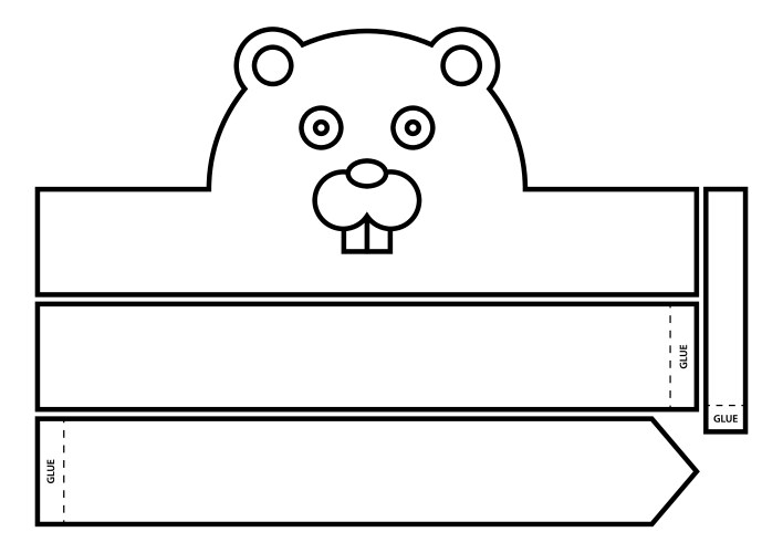 Hippopotamus coloring headband Royalty Free Vector Image