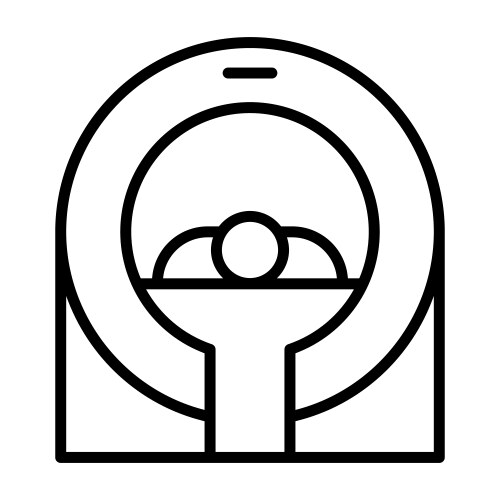 Mri scan icon in thin line style graphic design Vector Image