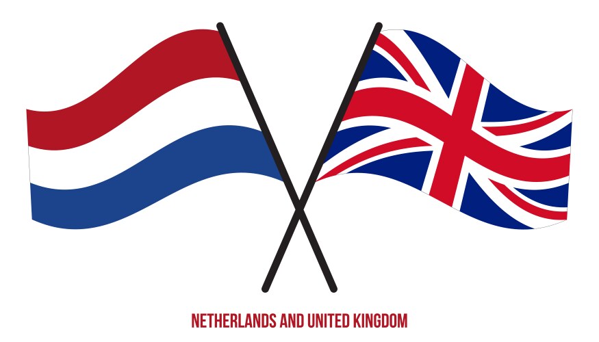 Netherlands and united kingdom flags crossed flat – Royalty-Free Vector ...