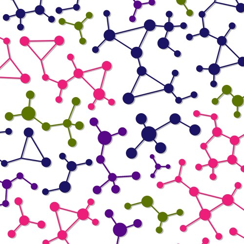 Molecule Background Science Molecular Structure Vector Image