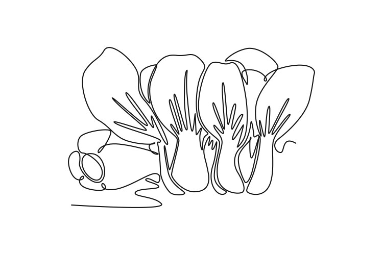 Single continuous line drawing whole healthy Vector Image