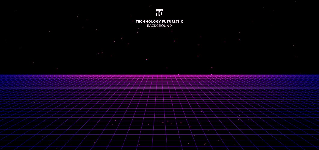 Abstract blue purple and pink tech background Vector Image