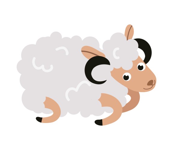 Scared sheep Royalty Free Vector Image - VectorStock