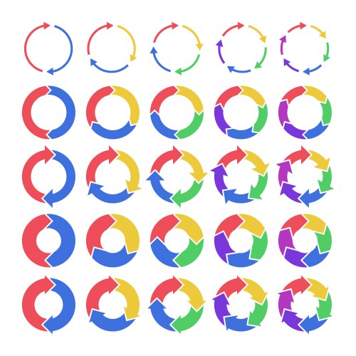 Circle arrows circular process rotate Royalty Free Vector