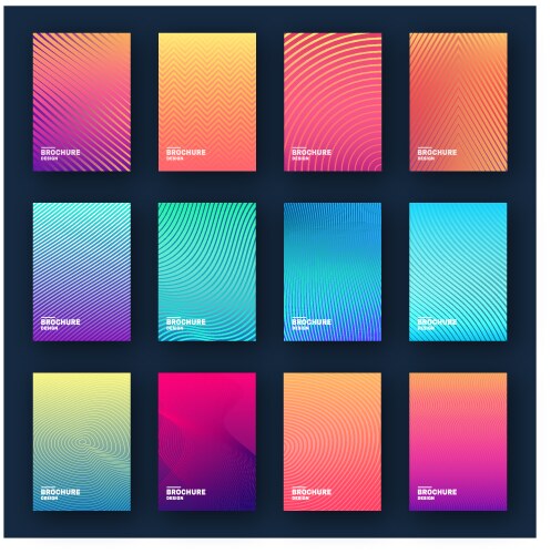 Colorful gradients screen gradient covers Vector Image