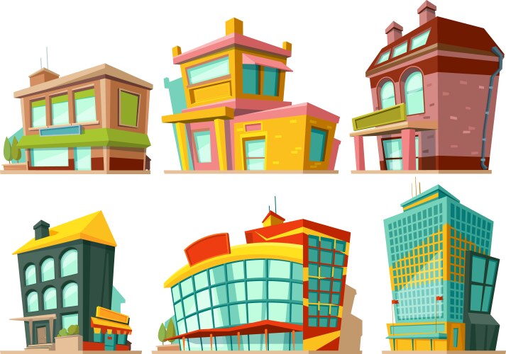 Cartoon Buildings Vector Images (over 190,000)