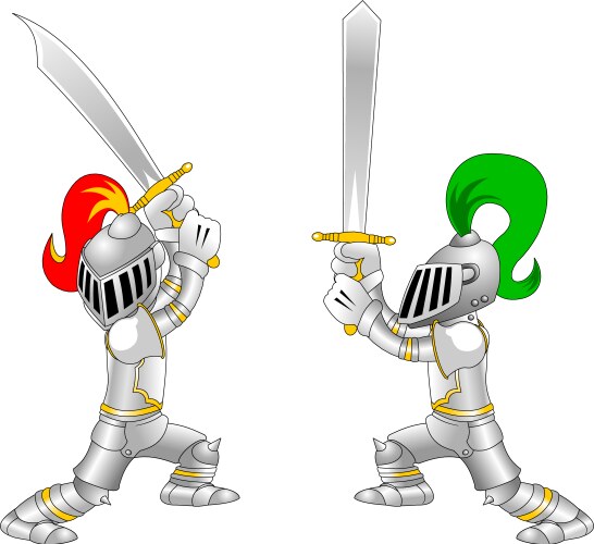 Antique poster with knight helmet cartoon Vector Image