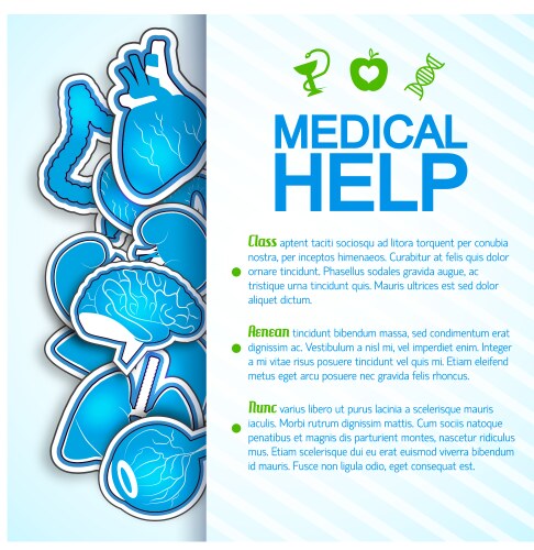 Medical help poster Royalty Free Vector Image - VectorStock