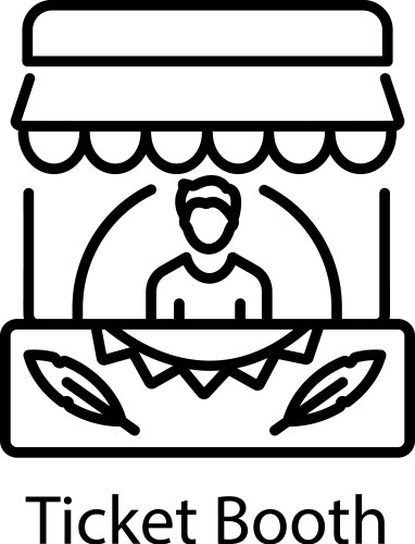 Ticket booth Royalty Free Vector Image - VectorStock