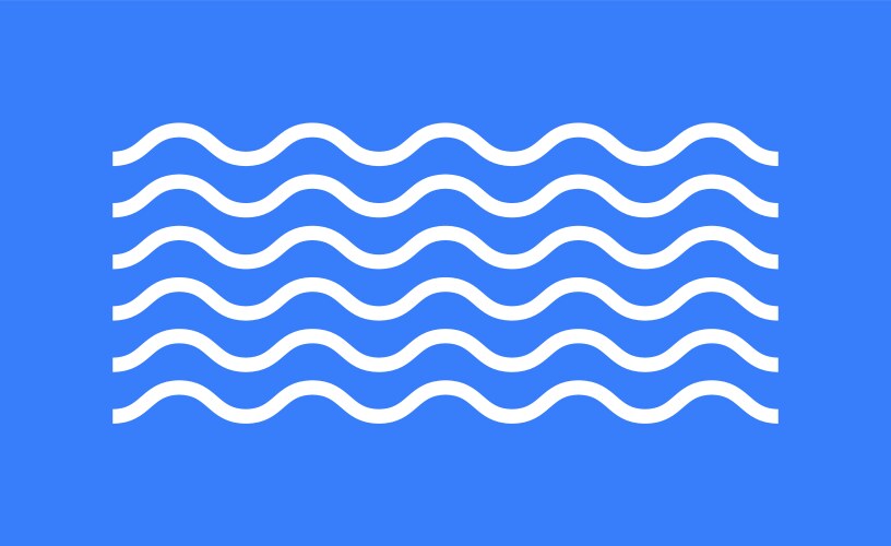 Waves icon wave sign editable stroke Royalty Free Vector