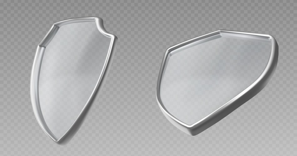 Glass shield Royalty Free Vector Image - VectorStock