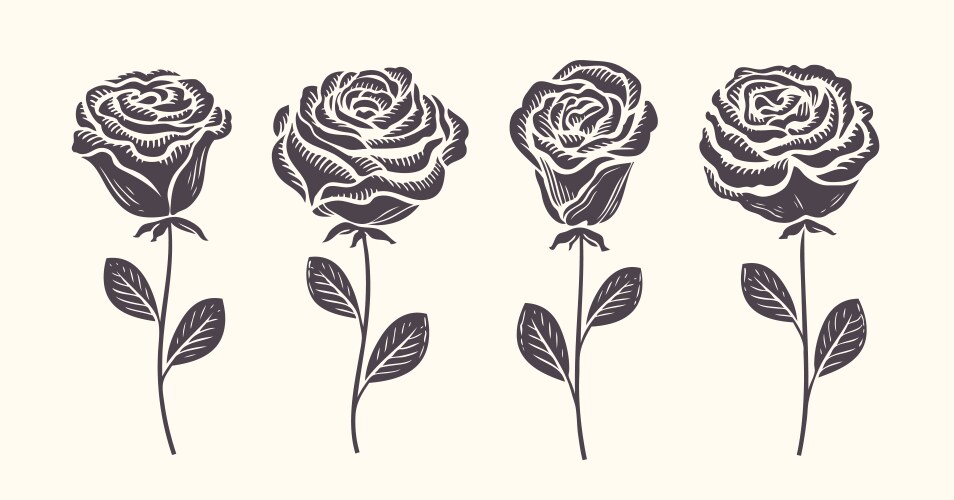 Rose Tattoo Stencil Vector Images (over 960)