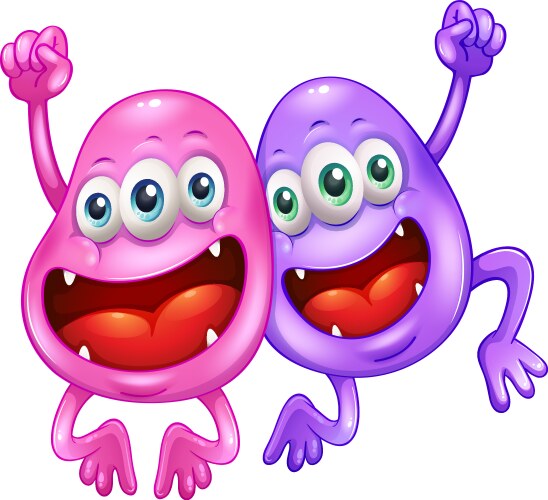 Two cute cartoon hedgehogs Royalty Free Vector Image