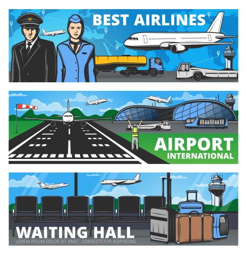 Airport Runway Banner Vector Images (over 450)