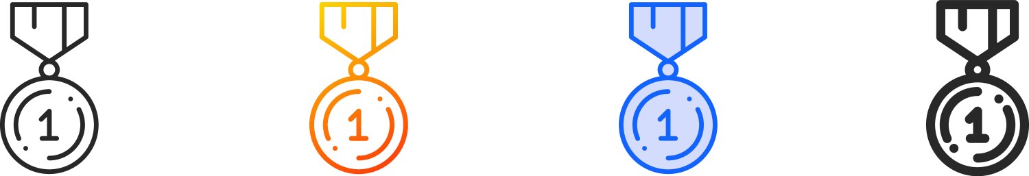 Climber iconthin linear gradient blue stroke Vector Image