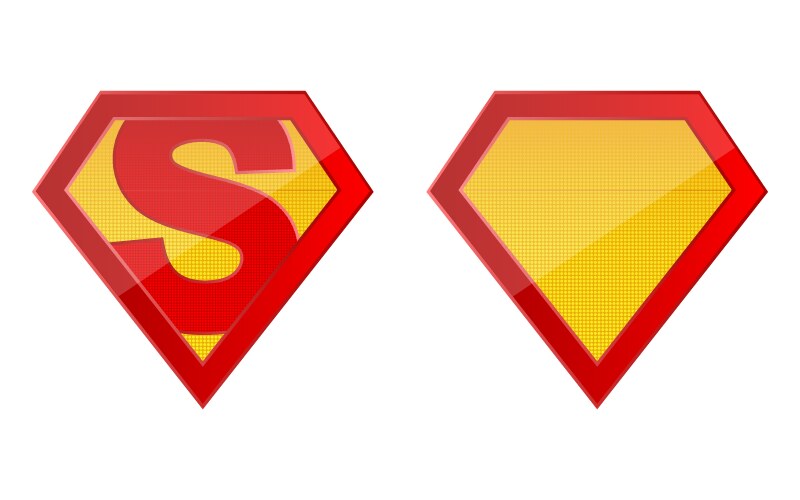 Blank superhero logo template set Royalty Free Vector Image