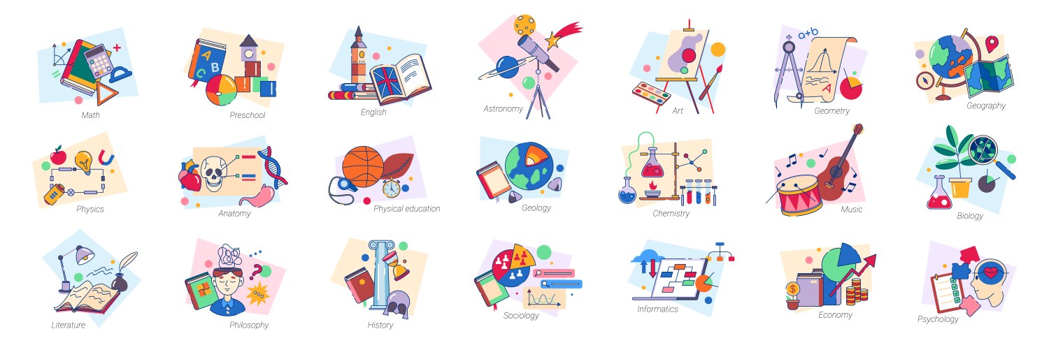 English Subject Vector Images (over 590)