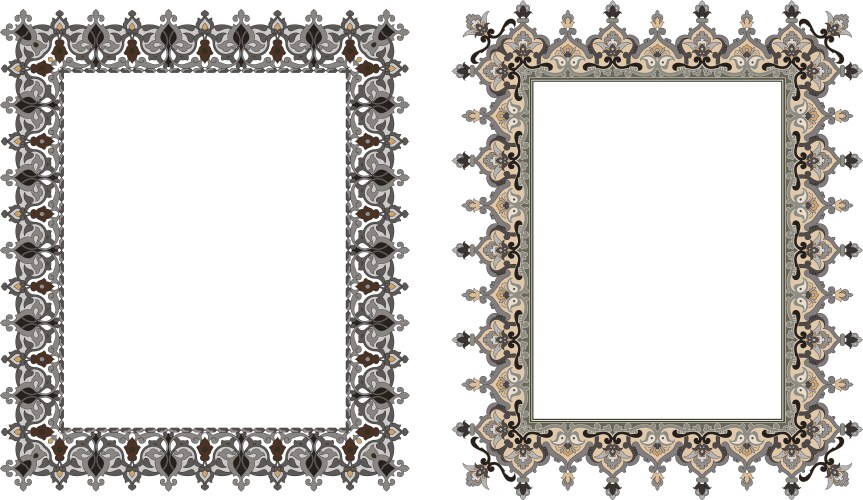 Square frame with cutout paper border Royalty Free Vector