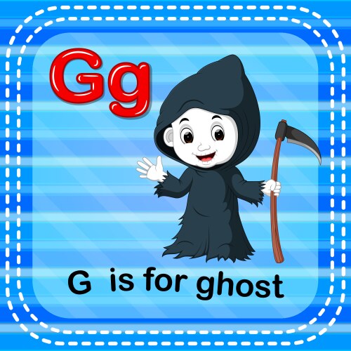 Flashcard letter g is for golf Royalty Free Vector Image