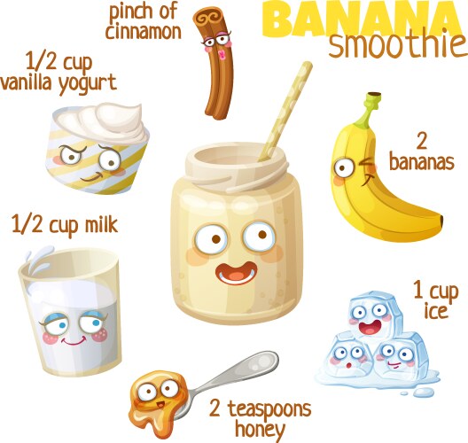 Funny fast food menu cartoon character Royalty Free Vector