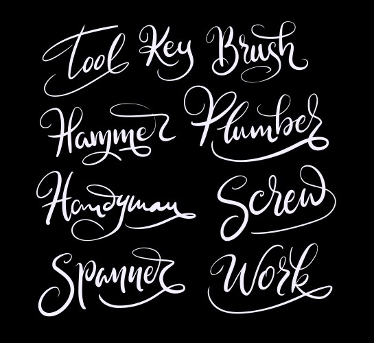 Project and graphic work hand written typography Vector Image