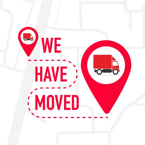 We have moved website landing page design Vector Image