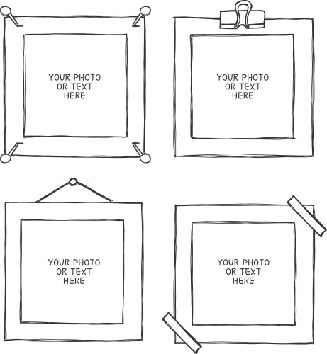 Template photo frames Royalty Free Vector Image