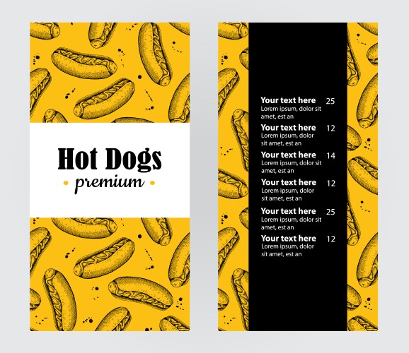 Vintage hot dog chalkboard drawing hand Royalty Free Vector
