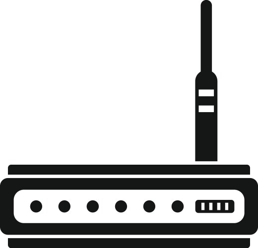 Broadband modem icon simple internet Royalty Free Vector
