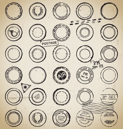 Stamps set Royalty Free Vector Image - VectorStock