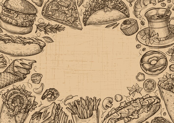 Fast Food Menu Template Vector Images (over 18,000)