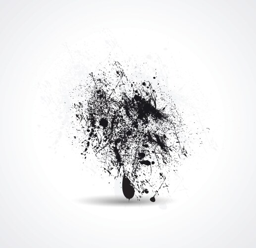 Two ink blot monsters Royalty Free Vector Image