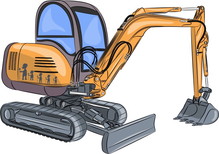 Mini Excavator Vector Images (over 560)