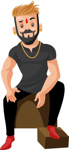 Rajput boy Royalty Free Vector Image - VectorStock