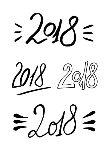 Calligraphy months of the year set make your own Vector Image