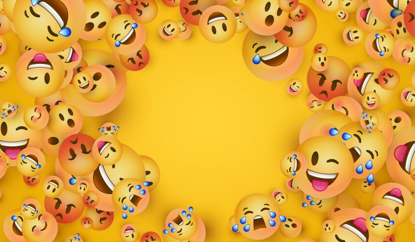 Humorous emoji set emoticon face collection Vector Image