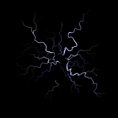 Realistic lightning thunder storm electricity Vector Image