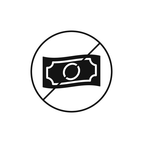 No money icon symbol on white background Vector Image