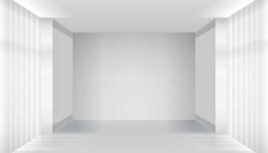 Empty white room Royalty Free Vector Image - VectorStock