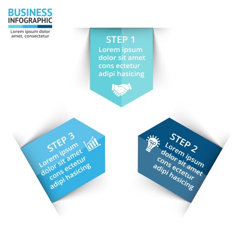 2 step template banner infographic diagram chart Vector Image