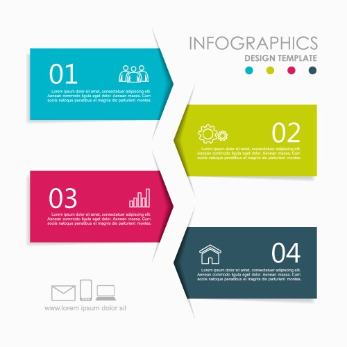 2 points stage template infographic concept Vector Image