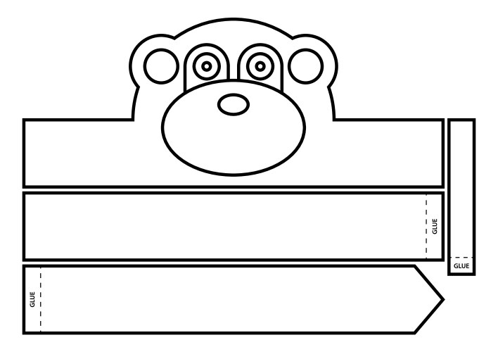 Printable penguin paper crown party headband die Vector Image